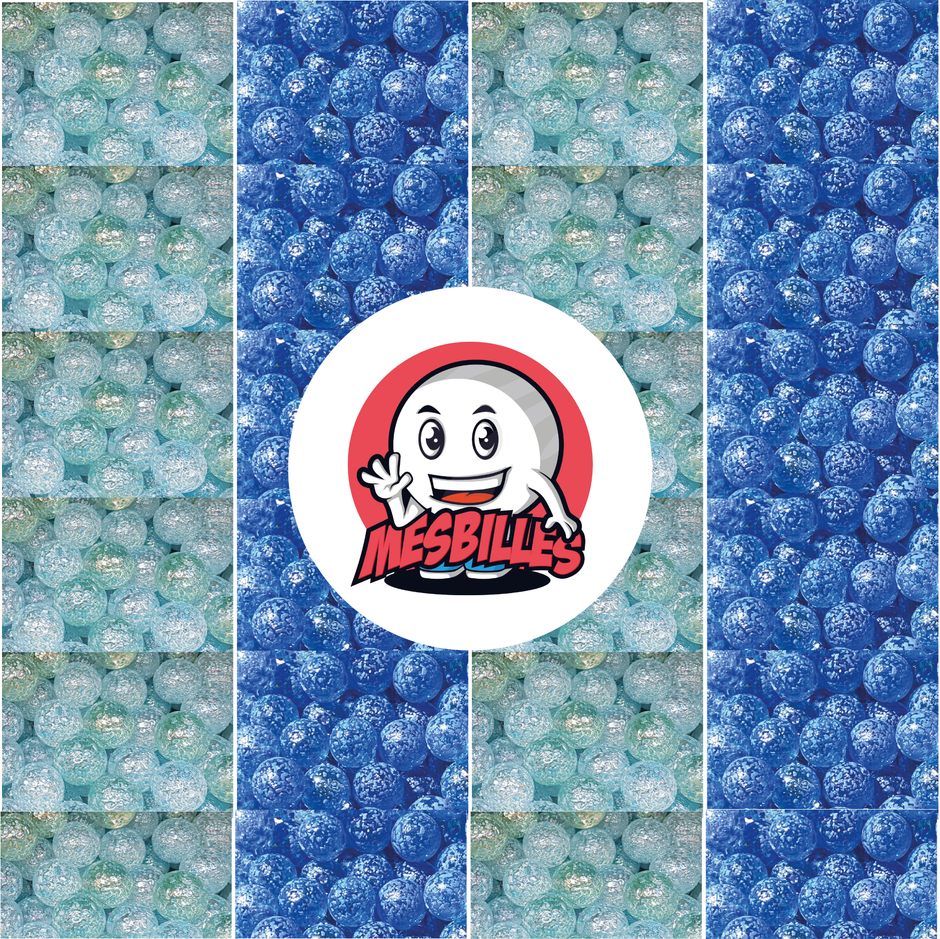 Billes Pépites : existent en versions transparentes ou billes opaques ...